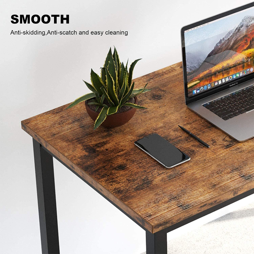 Computer Desk Vintage Colour with Metal Frame - Homesbrand