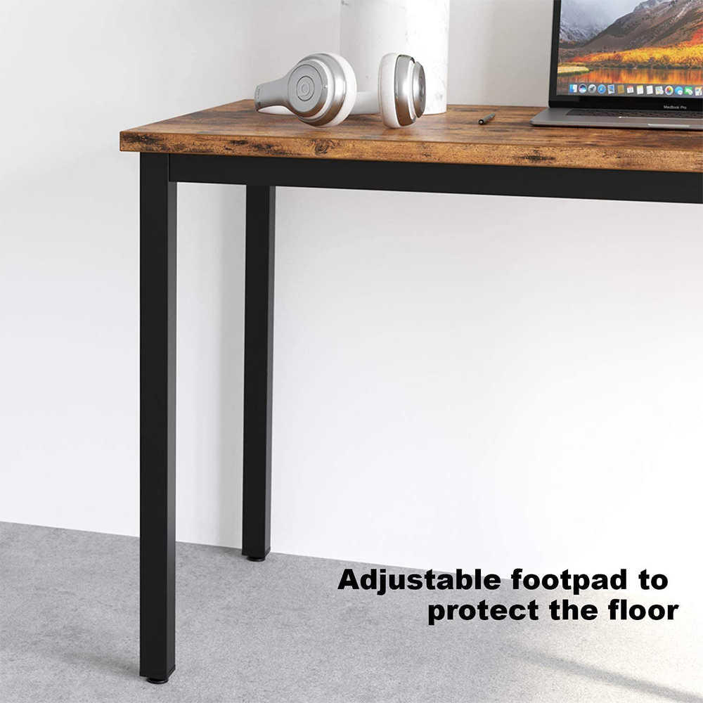 Computer Desk Vintage Colour with Metal Frame - Homesbrand