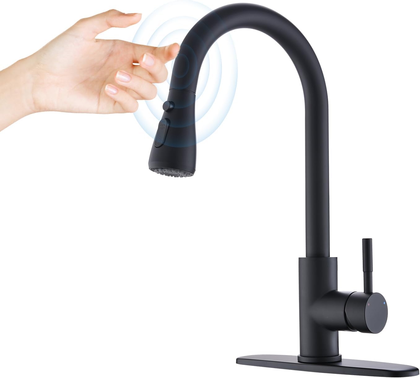 Homesbrand Kitchen Mixer Tap with Pull Out Sprayer Pause Function 360 ...